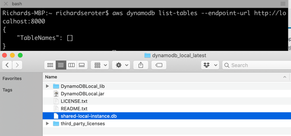 Trying out local emulators for the cloud-native databases from AWS ...